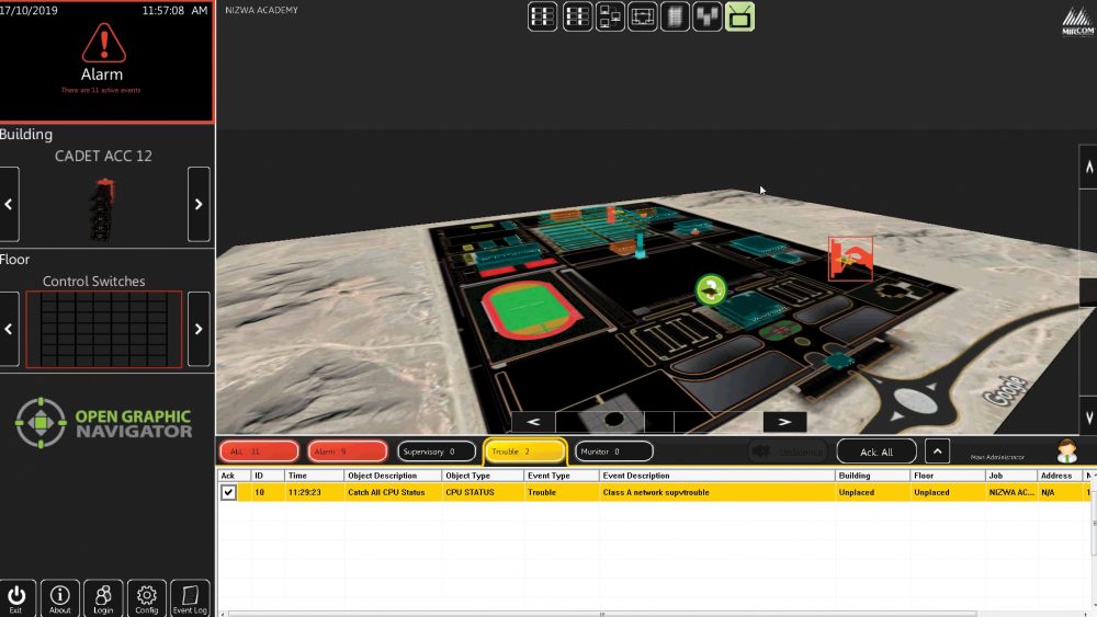 Warehouse Complex - Networked Fire Alarm & Central 3D Workstation