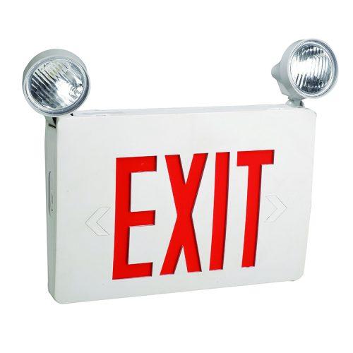 EL-7027BR LED Exit Sign Combo with Adjustable Heads | Mircom