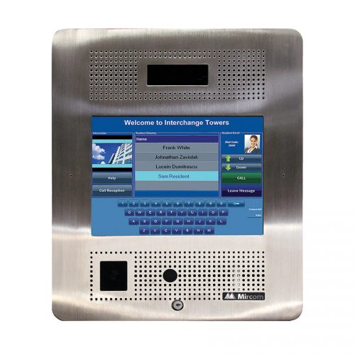 Door Entry System - 15” Flush Mount Touch Screen Voice Entry Panel